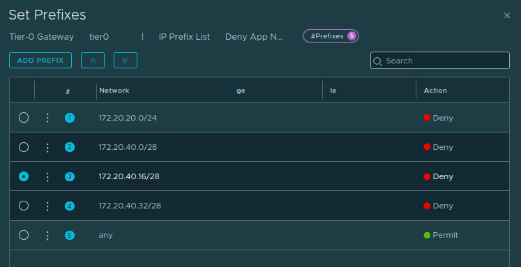 NSX Route Filtering – Part One: IP Prefix Lists for Route Filtering ...